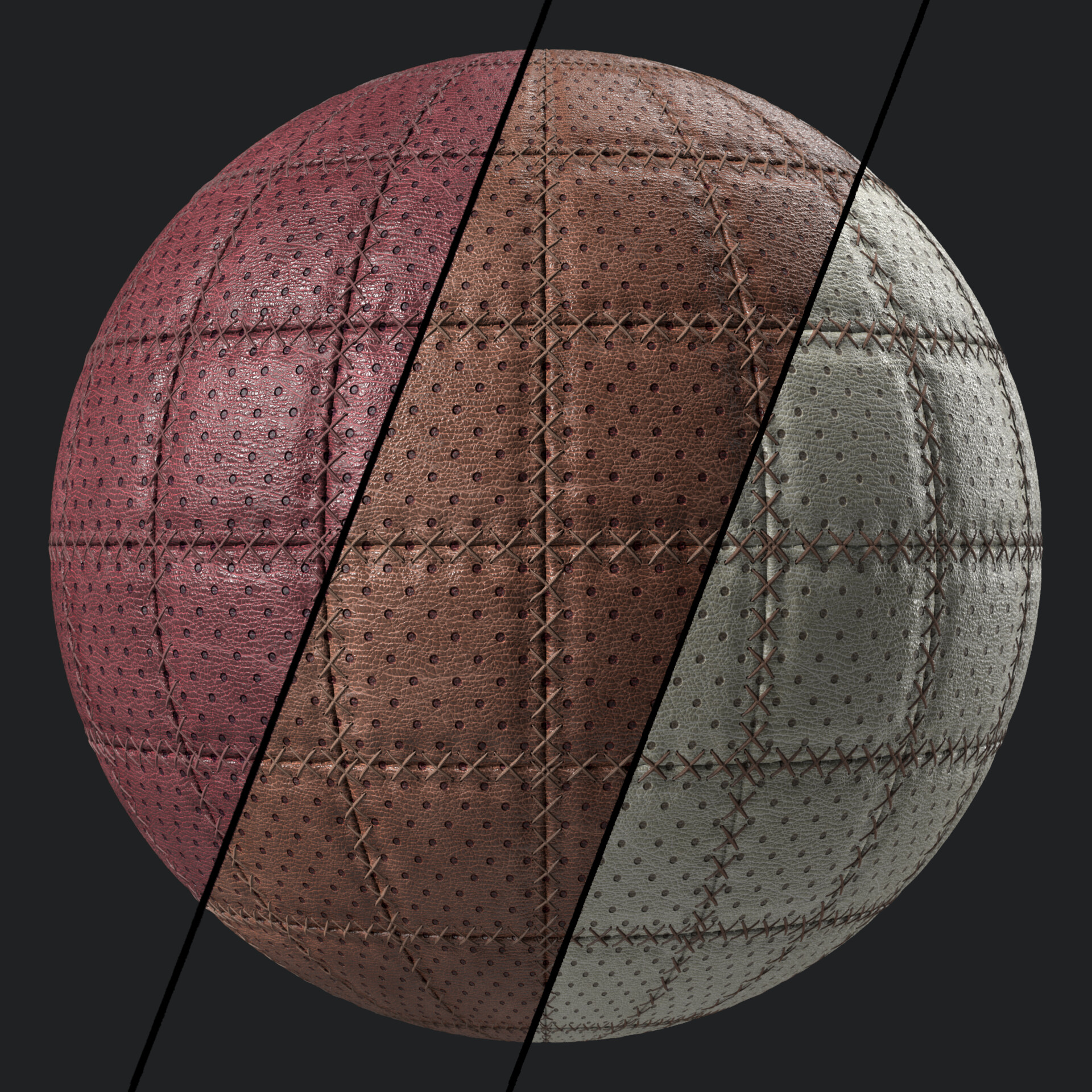 ArtStation - Leather Materials 36- Stitched Leather By Sbsar | Pbr 4k ...