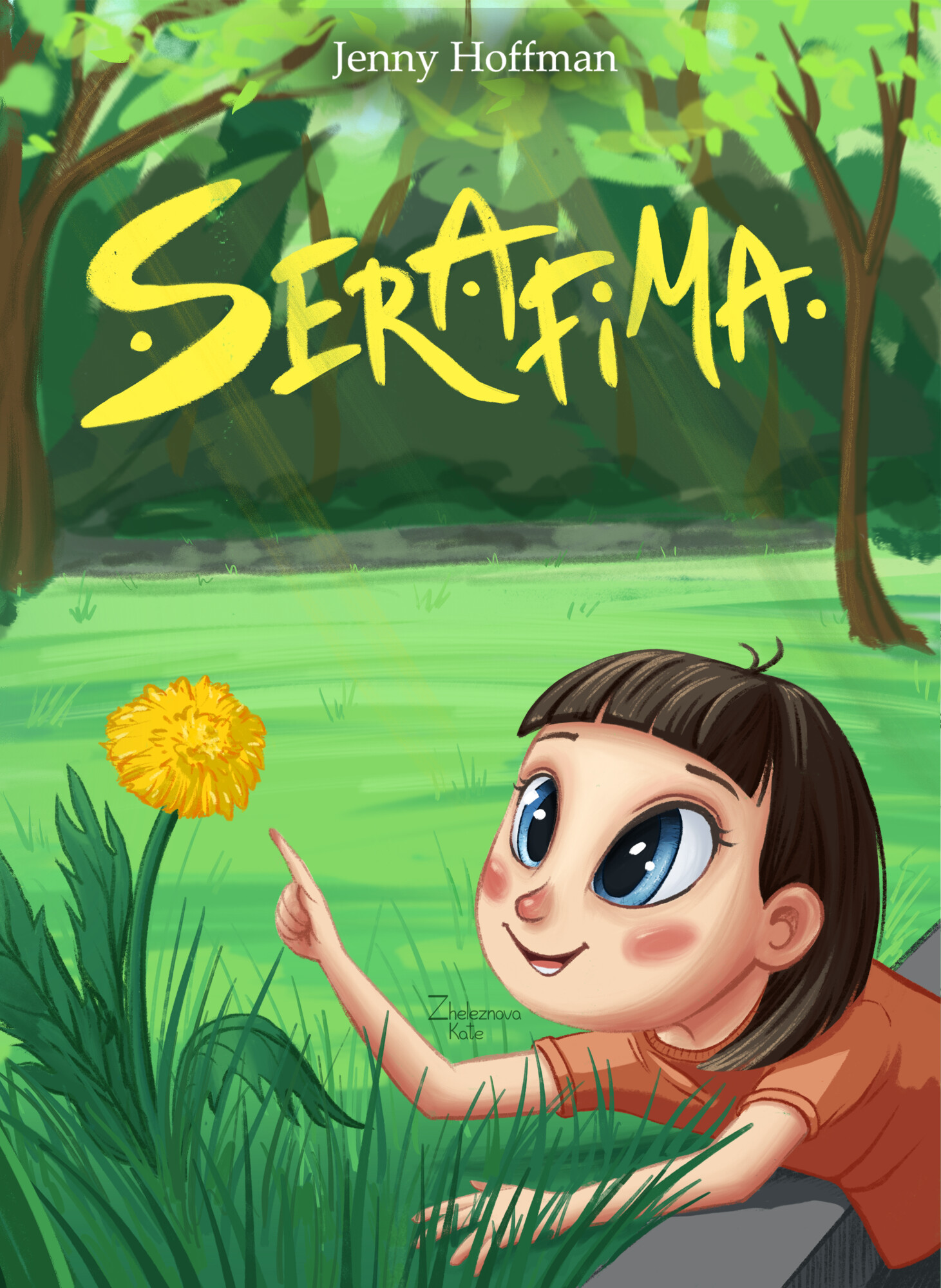 ArtStation - Book cover for story "Serafima". Illustrations and lettering