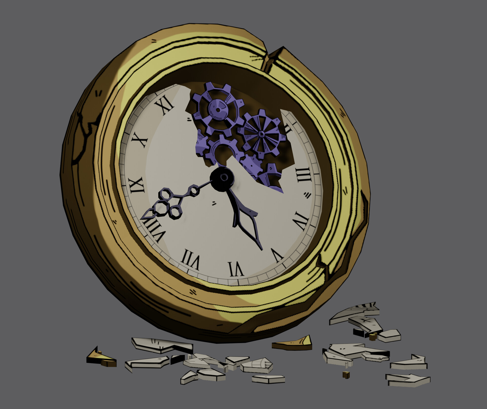 ArtStation - CLOCK & HOOKAH ASSETS — Long Live Death (2023)