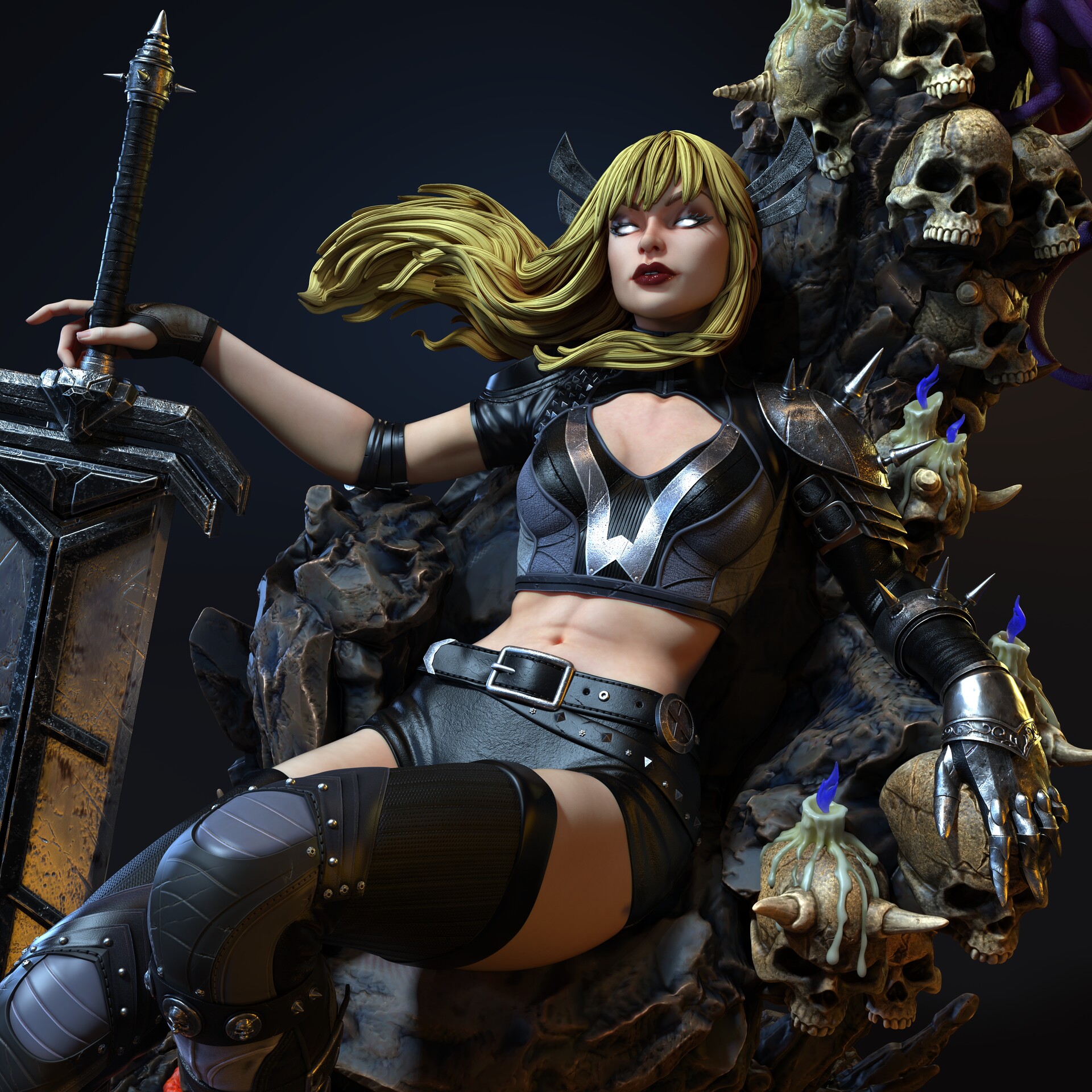 ArtStation - Magik and Lockheed on the throne