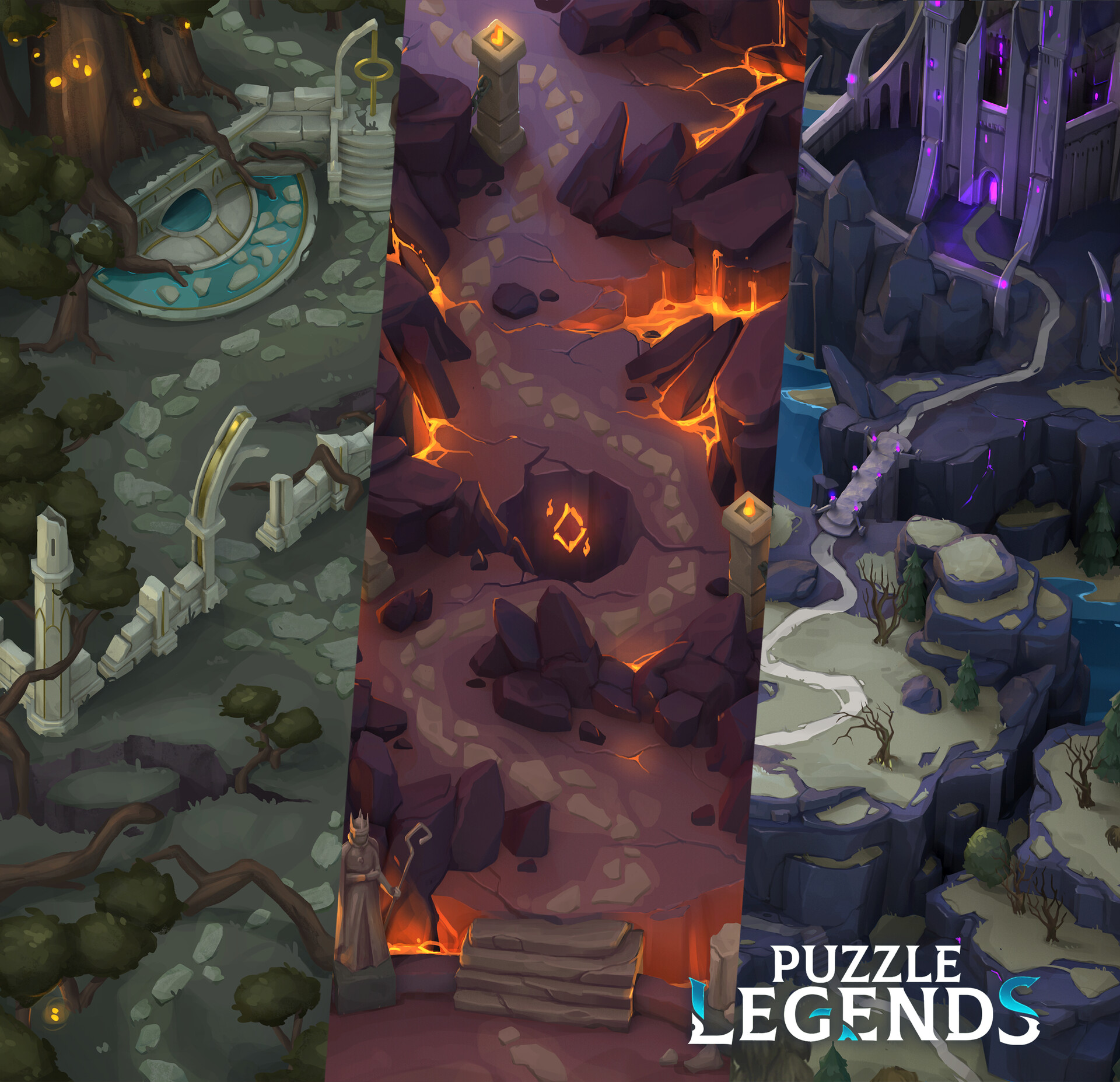 ArtStation - Puzzle Legends (campaign backgrounds, part 2)