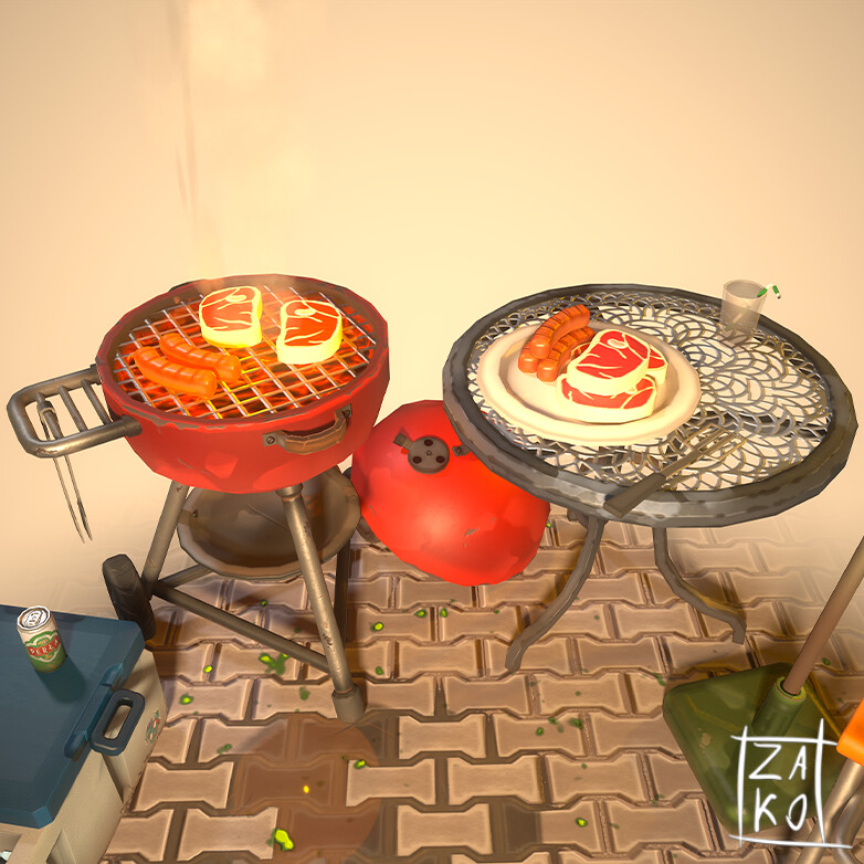ArtStation - Summer BBQ Assets