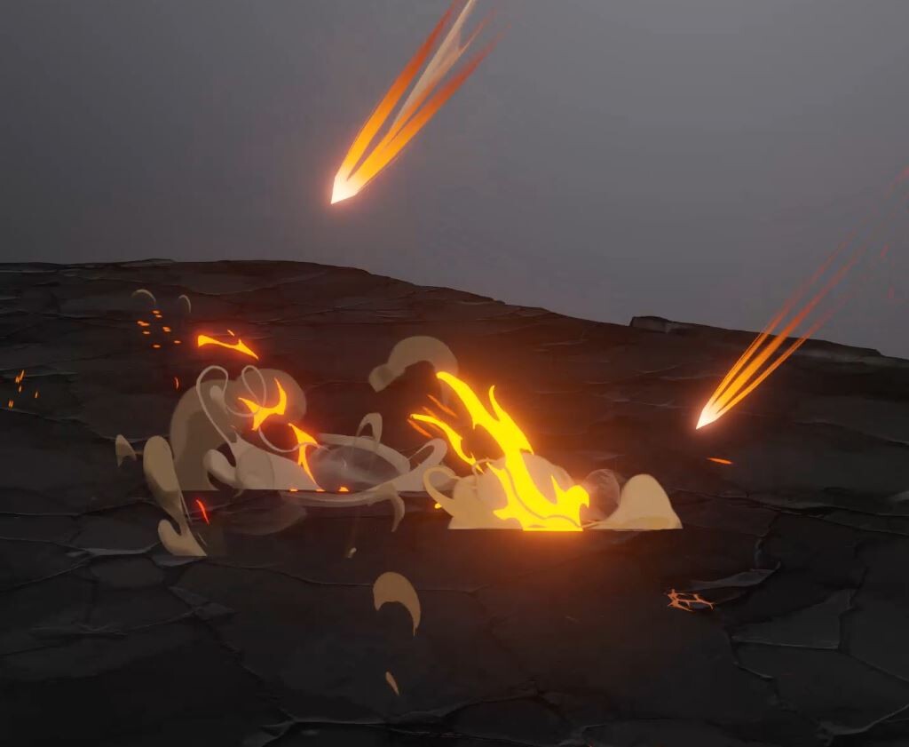 ArtStation - Meteoroid Shower Realtime VFX