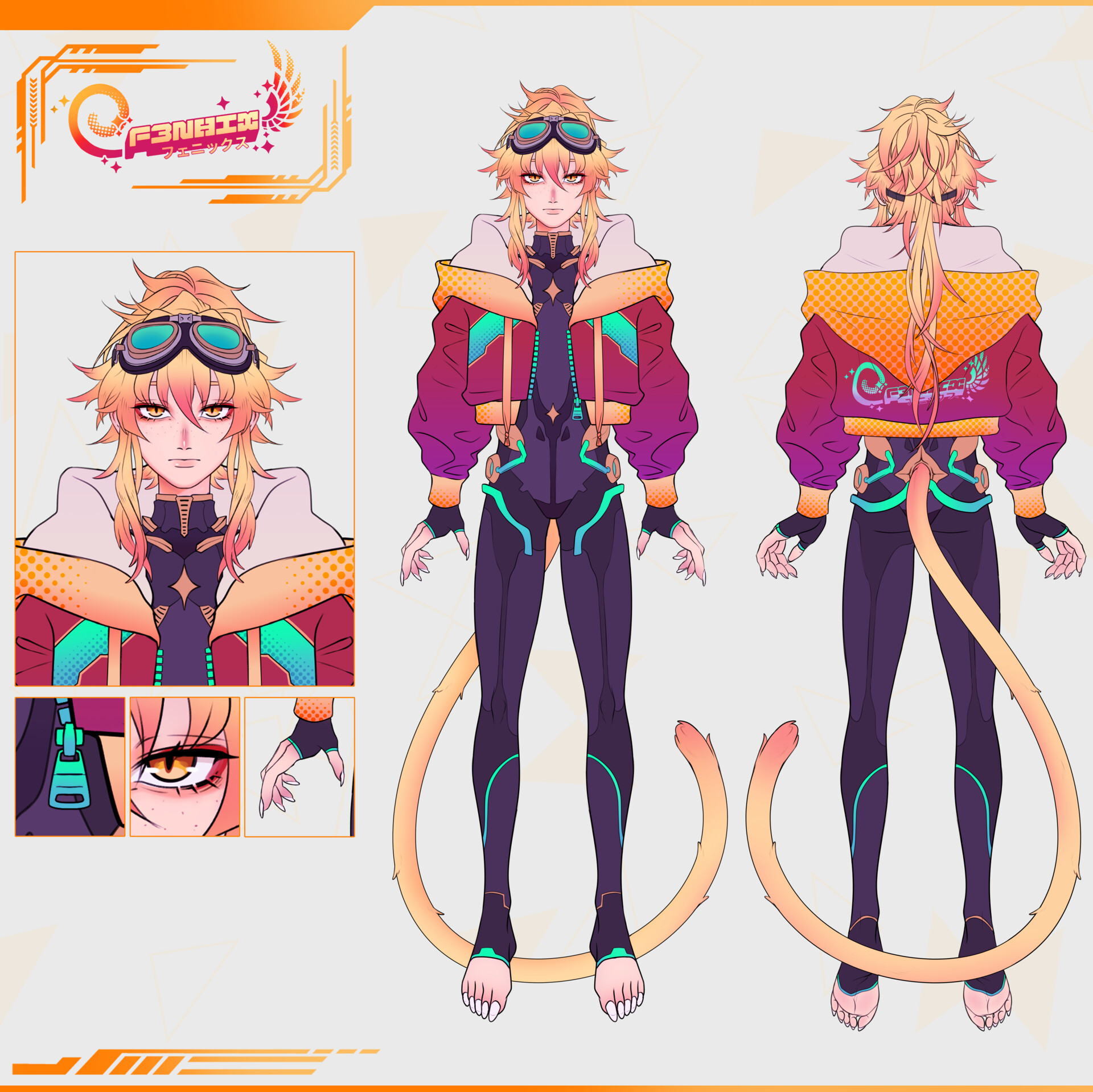 ArtStation - F3NHIX - Vtuber Reference Sheet