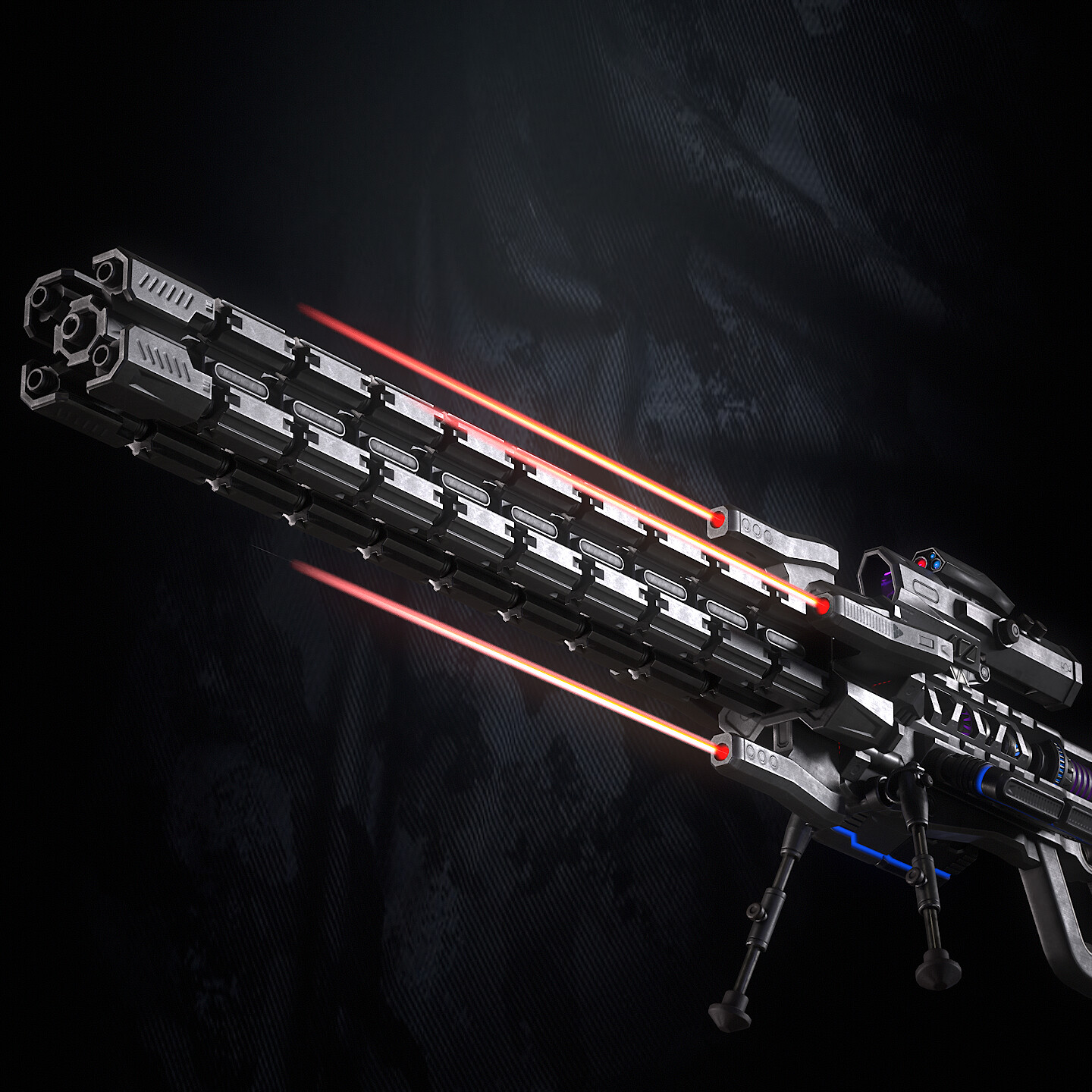 ArtStation - Five Barrel Volt Sniper Rifle