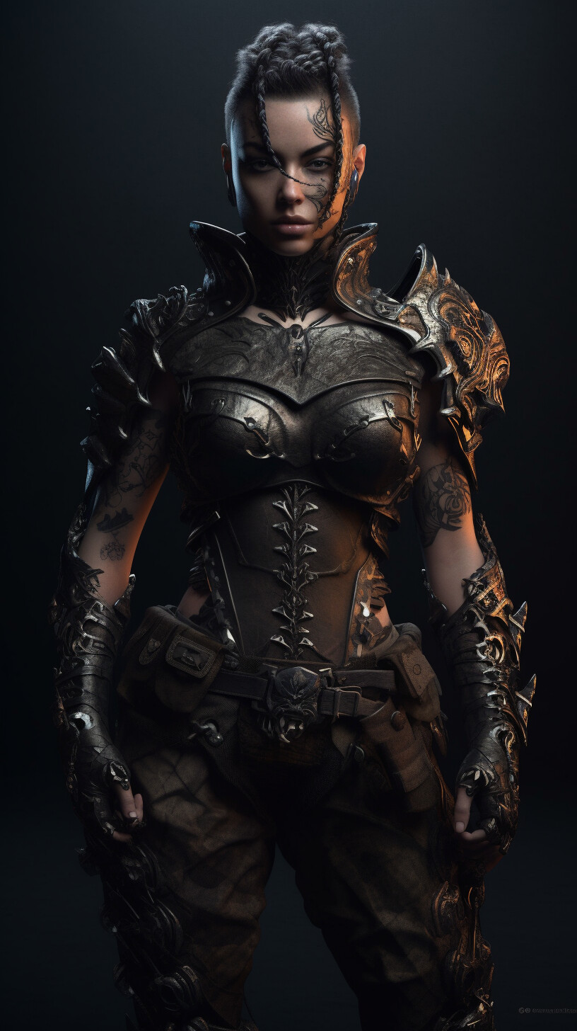 ArtStation - 550 Tattoo Women Warrior _ VOL 2 _ Character Reference