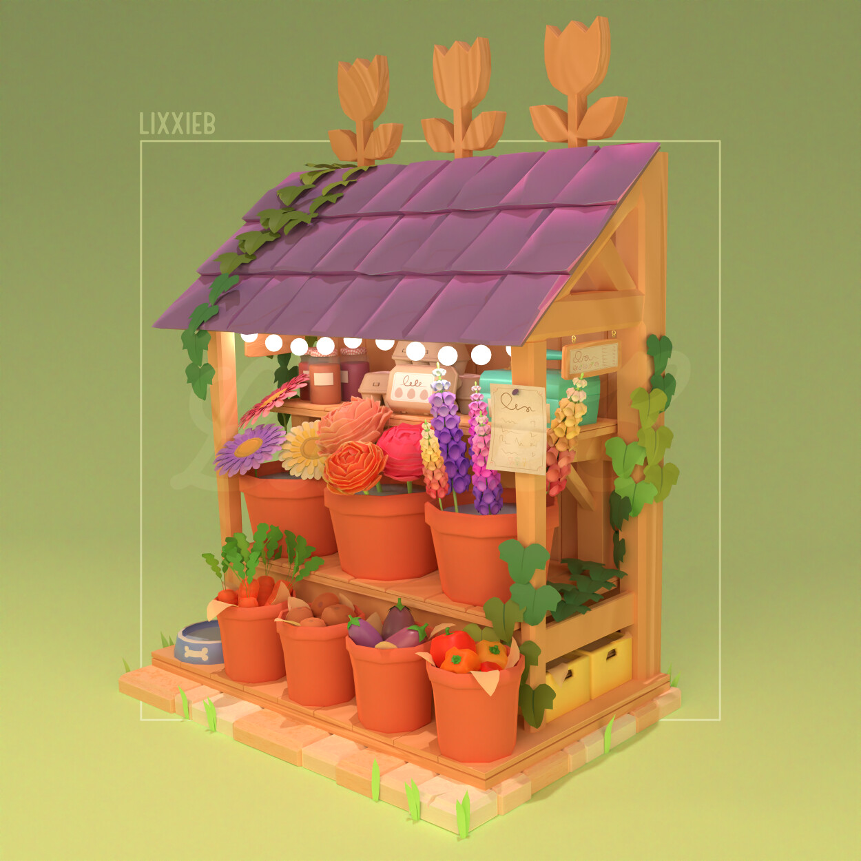 ArtStation - 3D Render - Honesty Stall