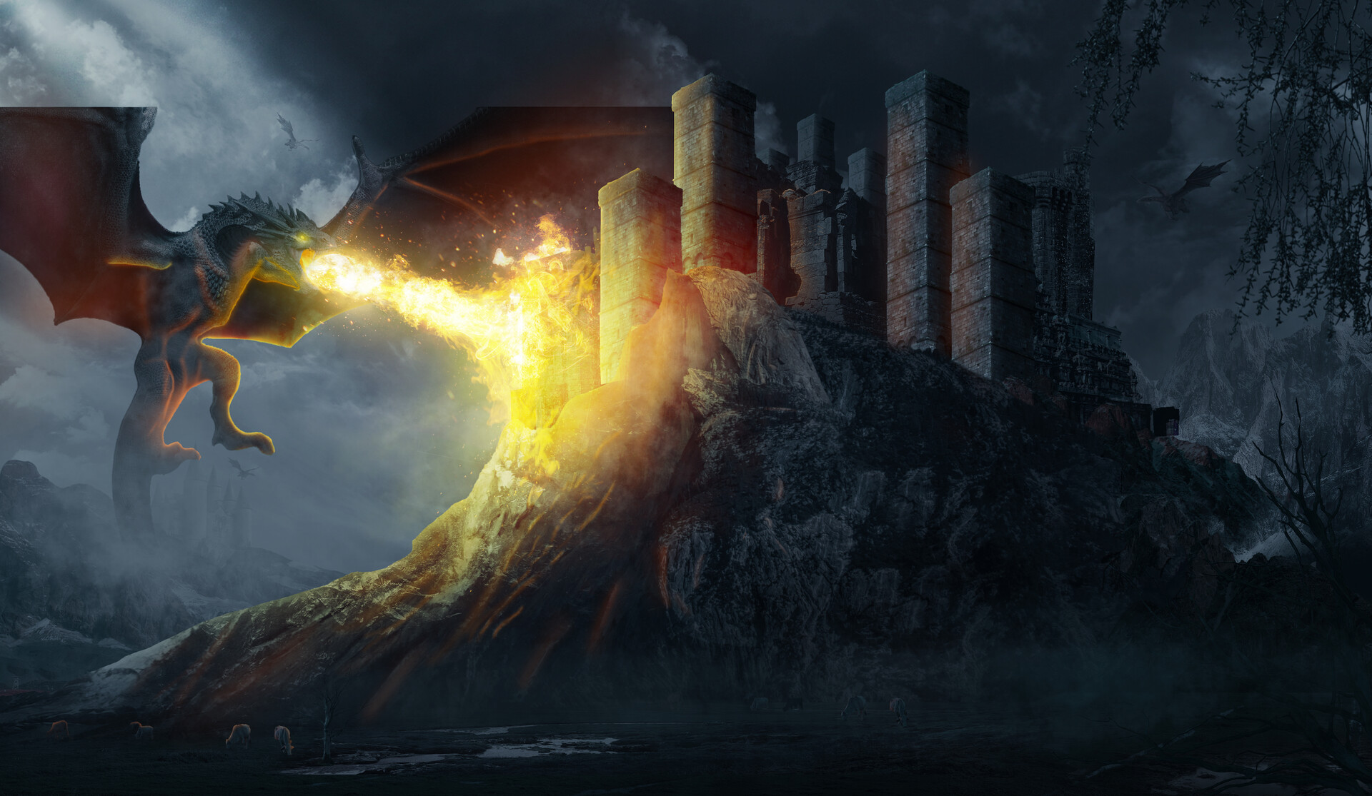 ArtStation - Dragon Attack