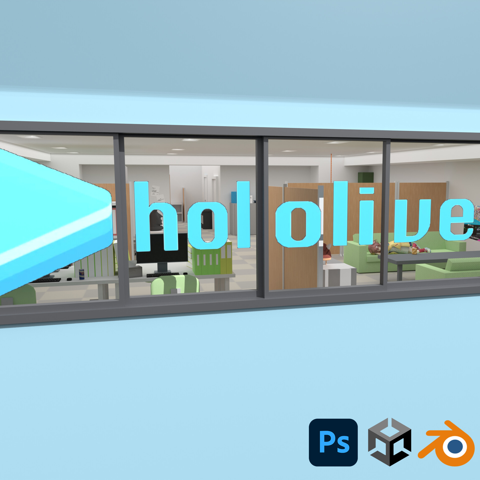 ArtStation - Hololive Office Recreation