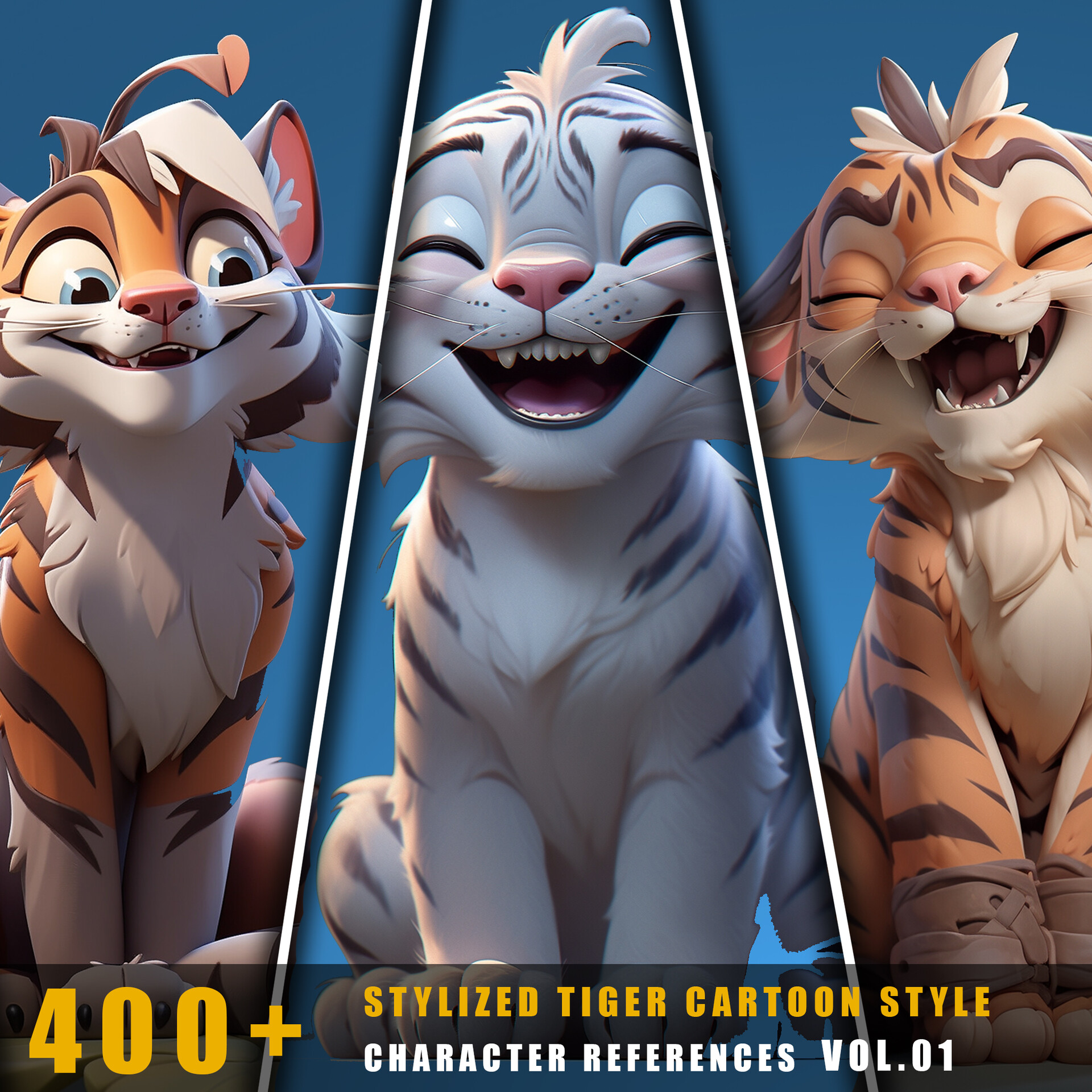 ArtStation - 400+ Stylized Tiger Cartoon Style - Character References ...