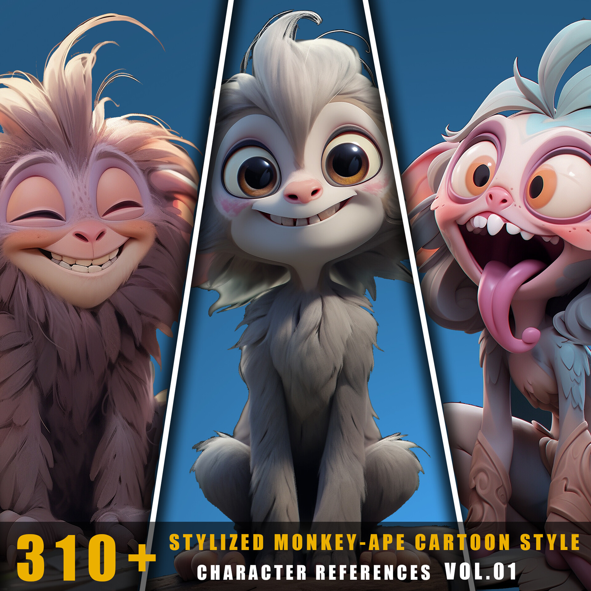 ArtStation - 310+ Stylized Monkey-Ape Cartoon Style - Character ...