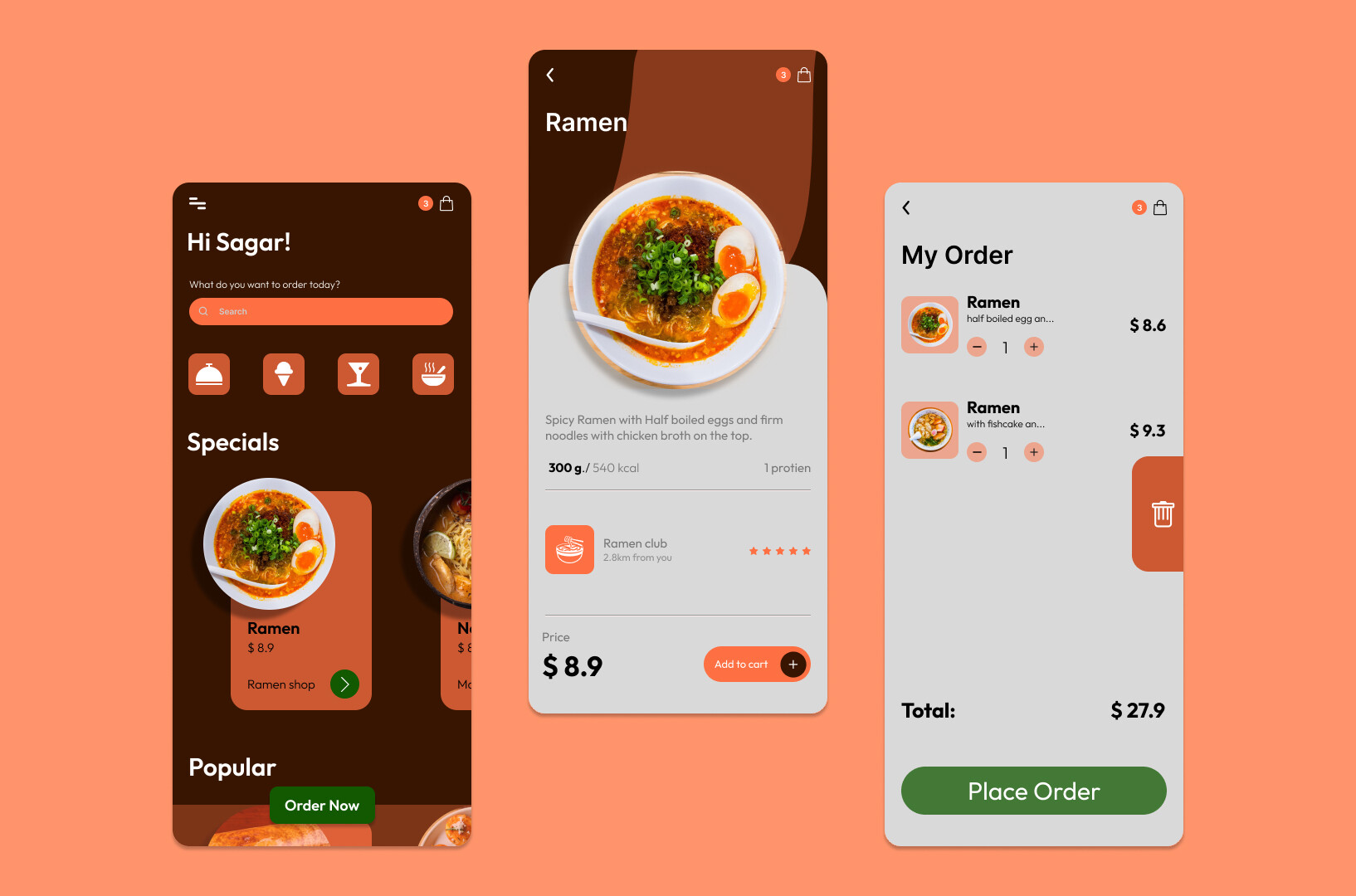 Sagar.Y Sagi - Food Delivery app design