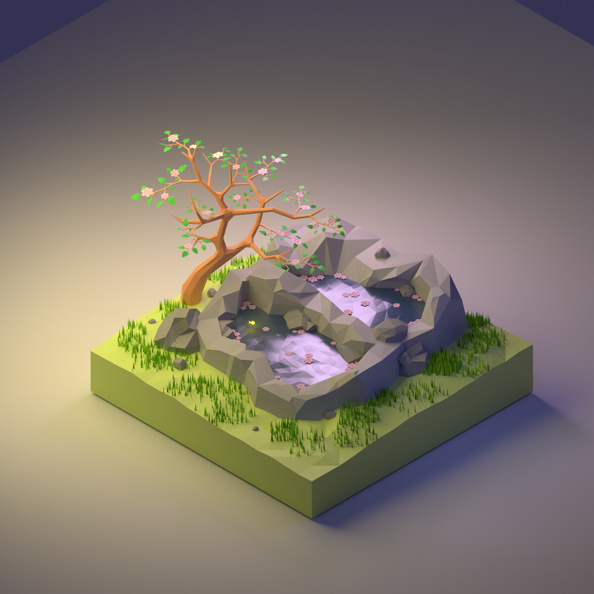 ArtStation - Low-poly Pond