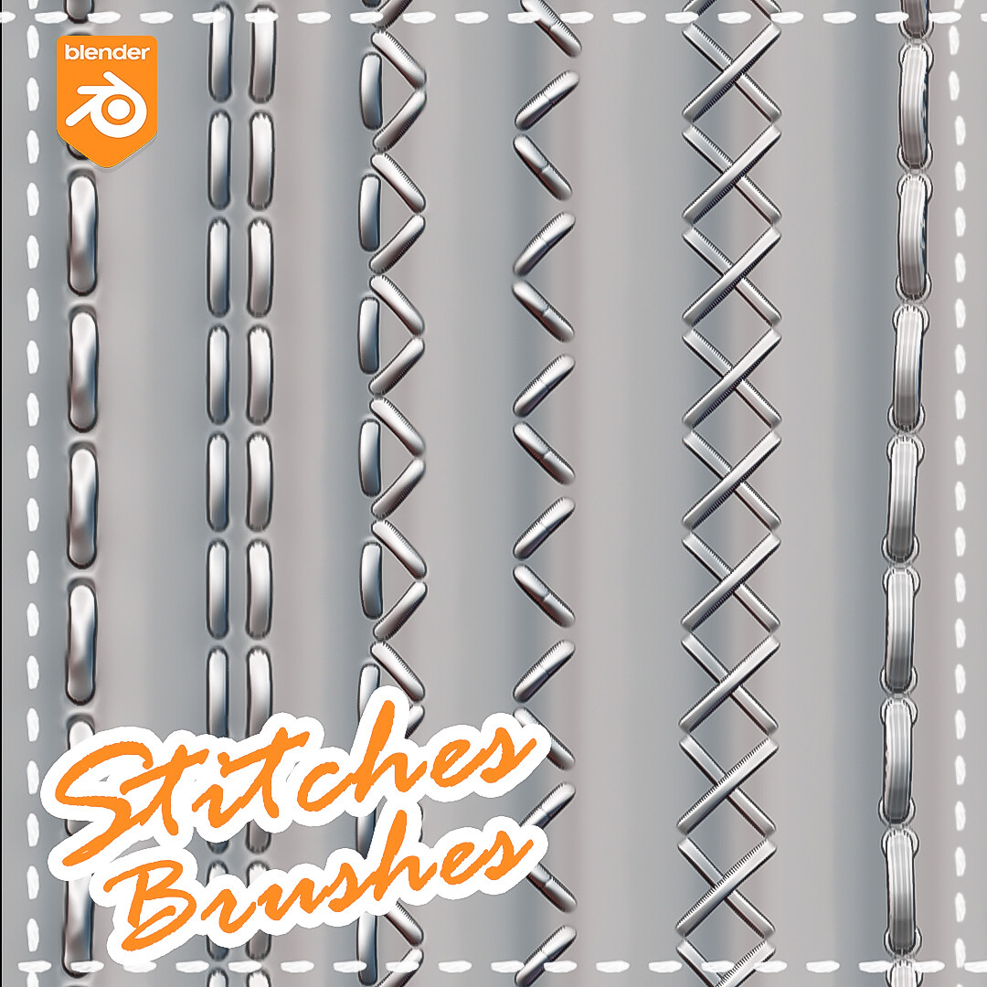 ArtStation - Stitches Fabric Brushes For Blender