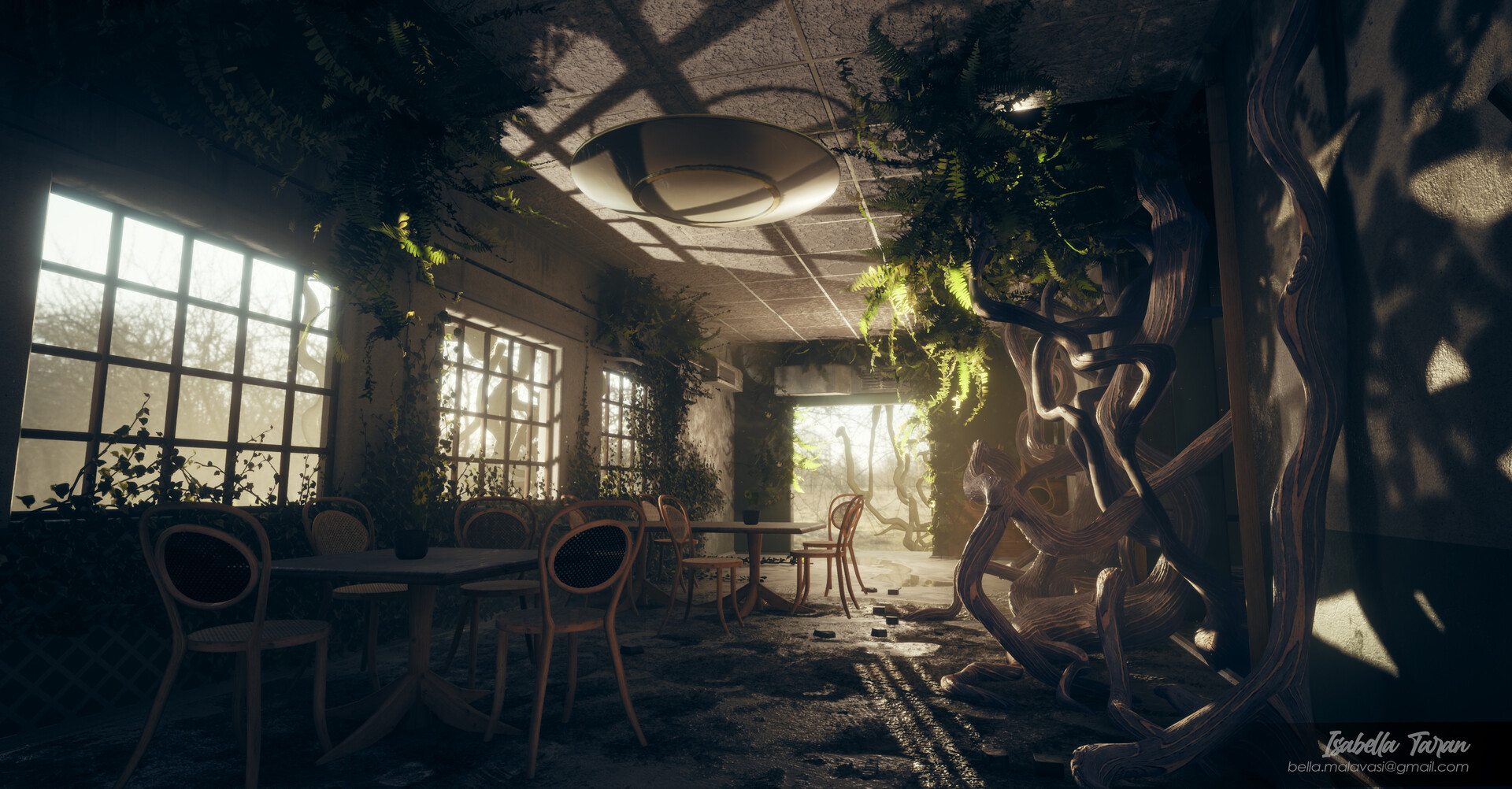 ArtStation - Overgrown Cafe