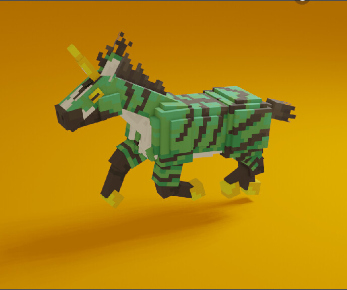 ArtStation - Kirin Horse - Animation & Lowpoly Modelling