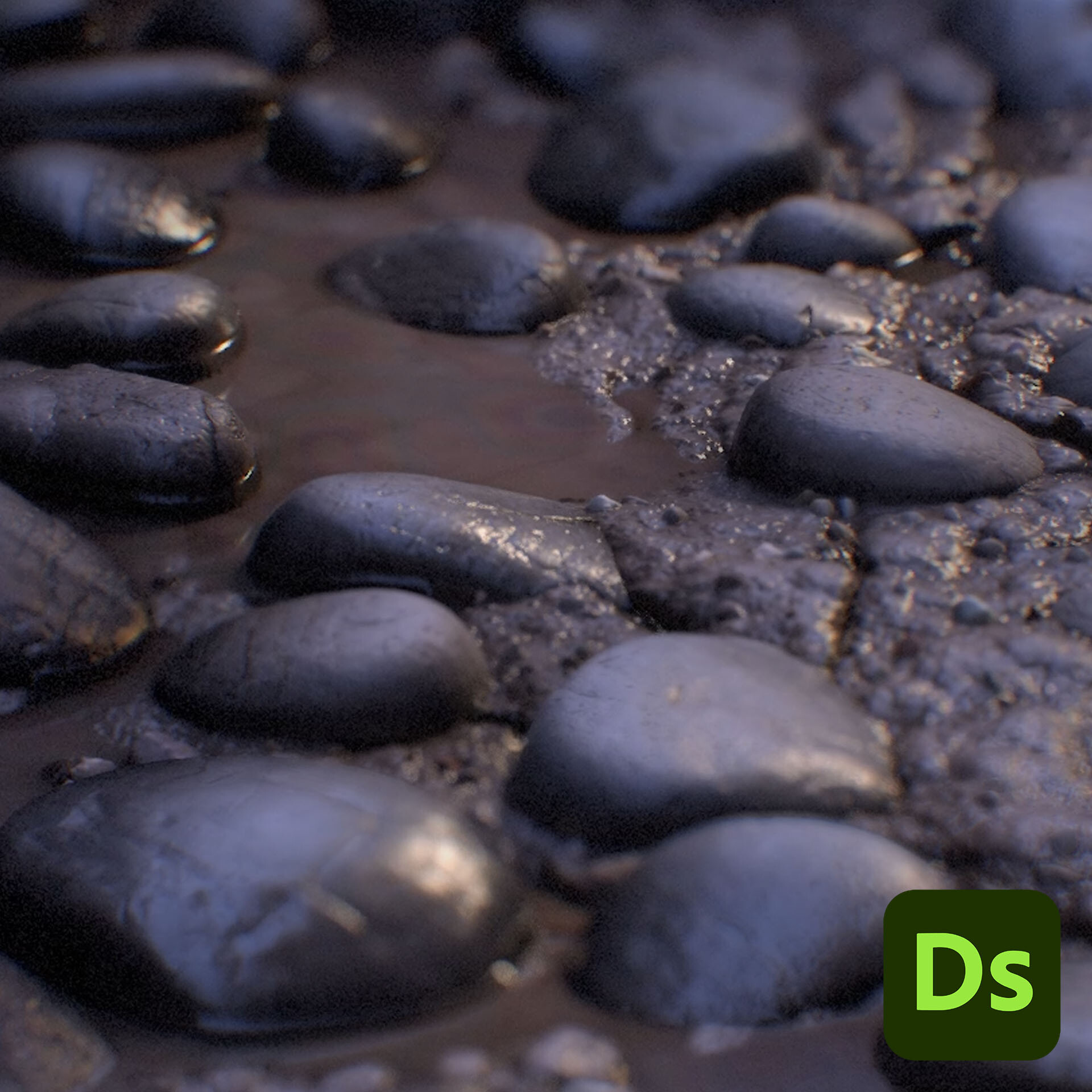 ArtStation - Muddy cobblestone