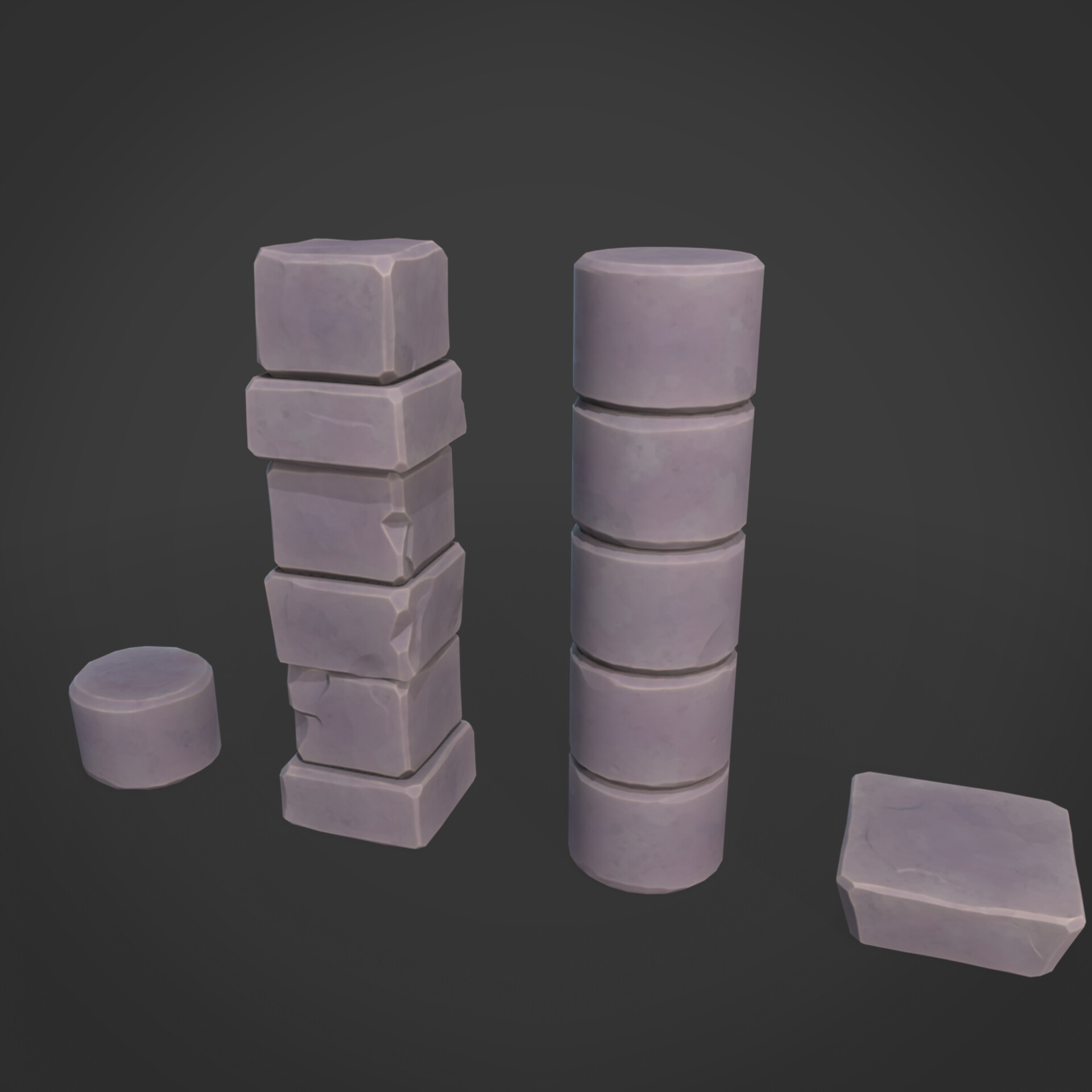 ArtStation - Stylized Stone Pillars