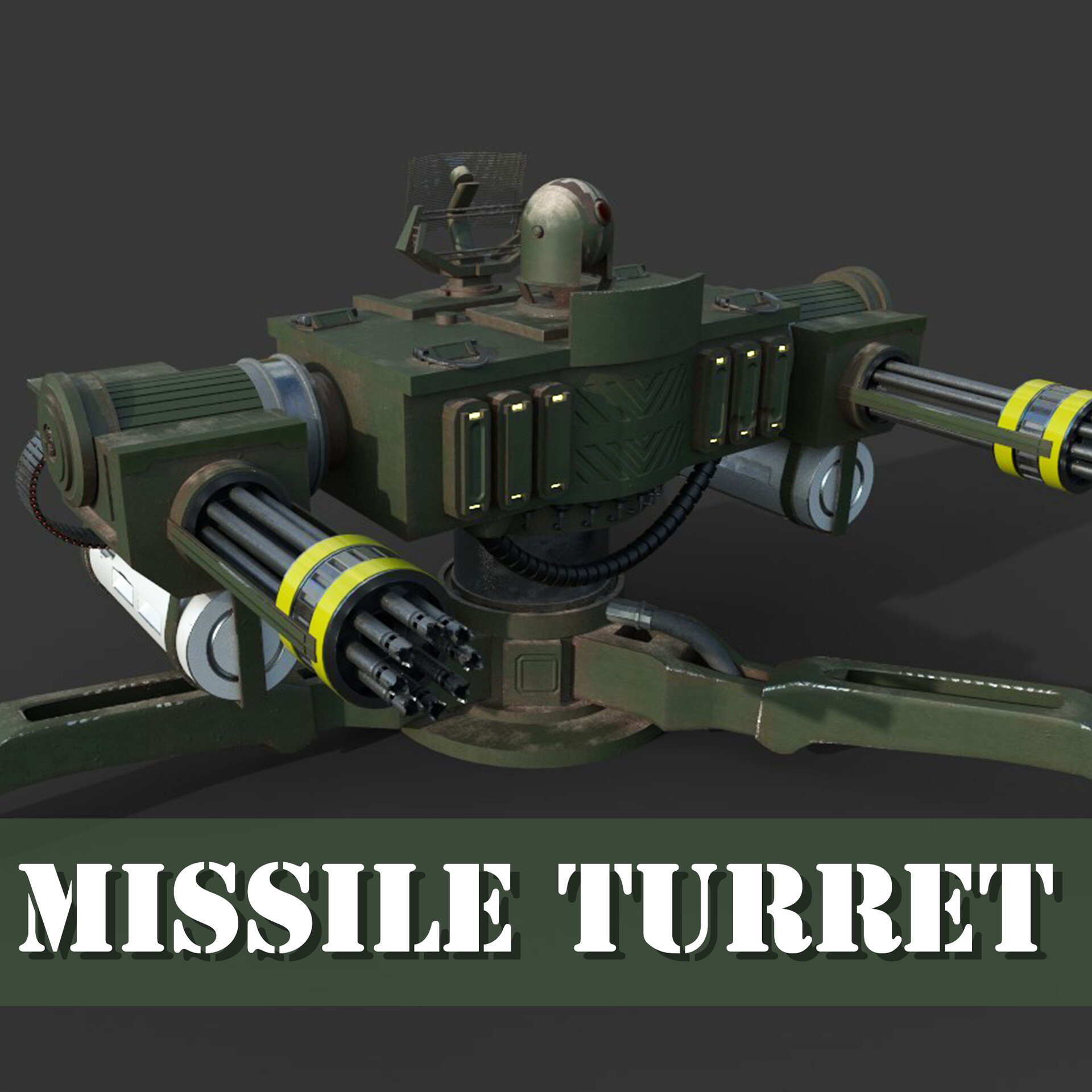 ArtStation - Missile Turret