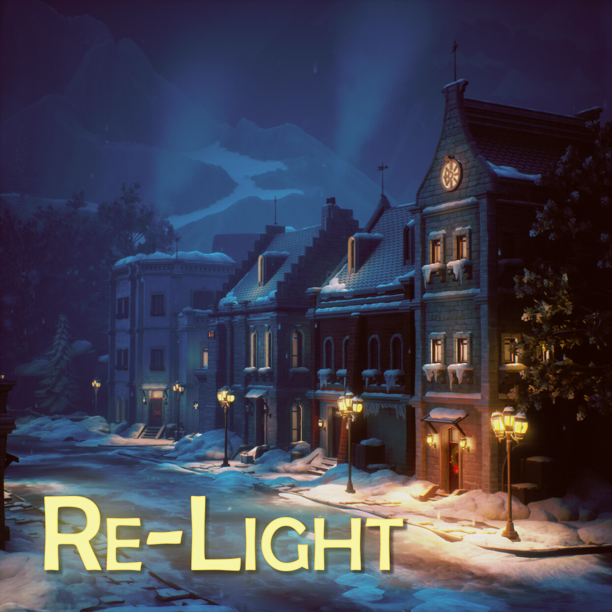 ArtStation - Stylized winter city environment Relight