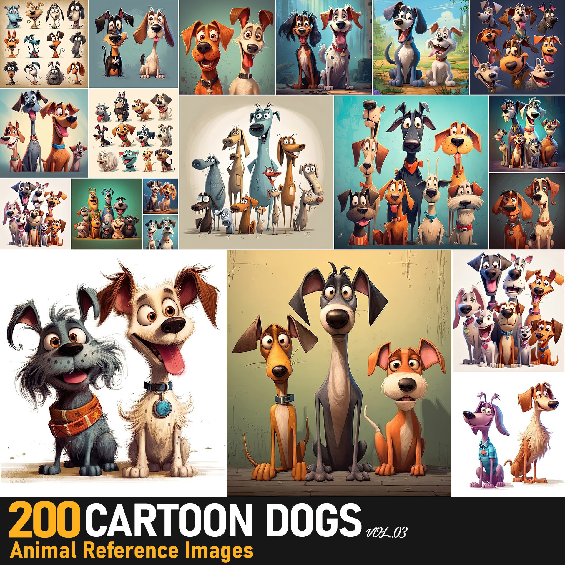 ArtStation - Cartoons Dogs VOL.03|4K Reference Images