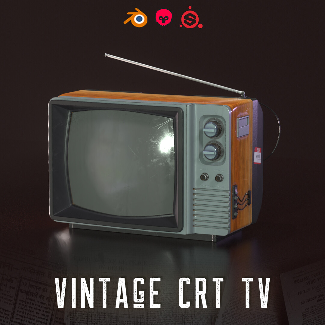 ArtStation - Vintage CRT TV - AAA Game Ready Asset