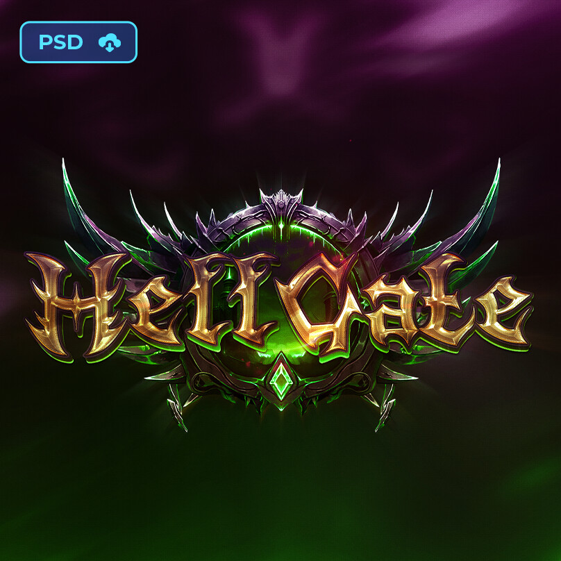 ArtStation - [PSD] HellGate - Mmorpg Editable Game Logo
