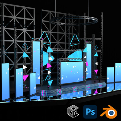 ArtStation - Hololive 3D Live Stage Recreation