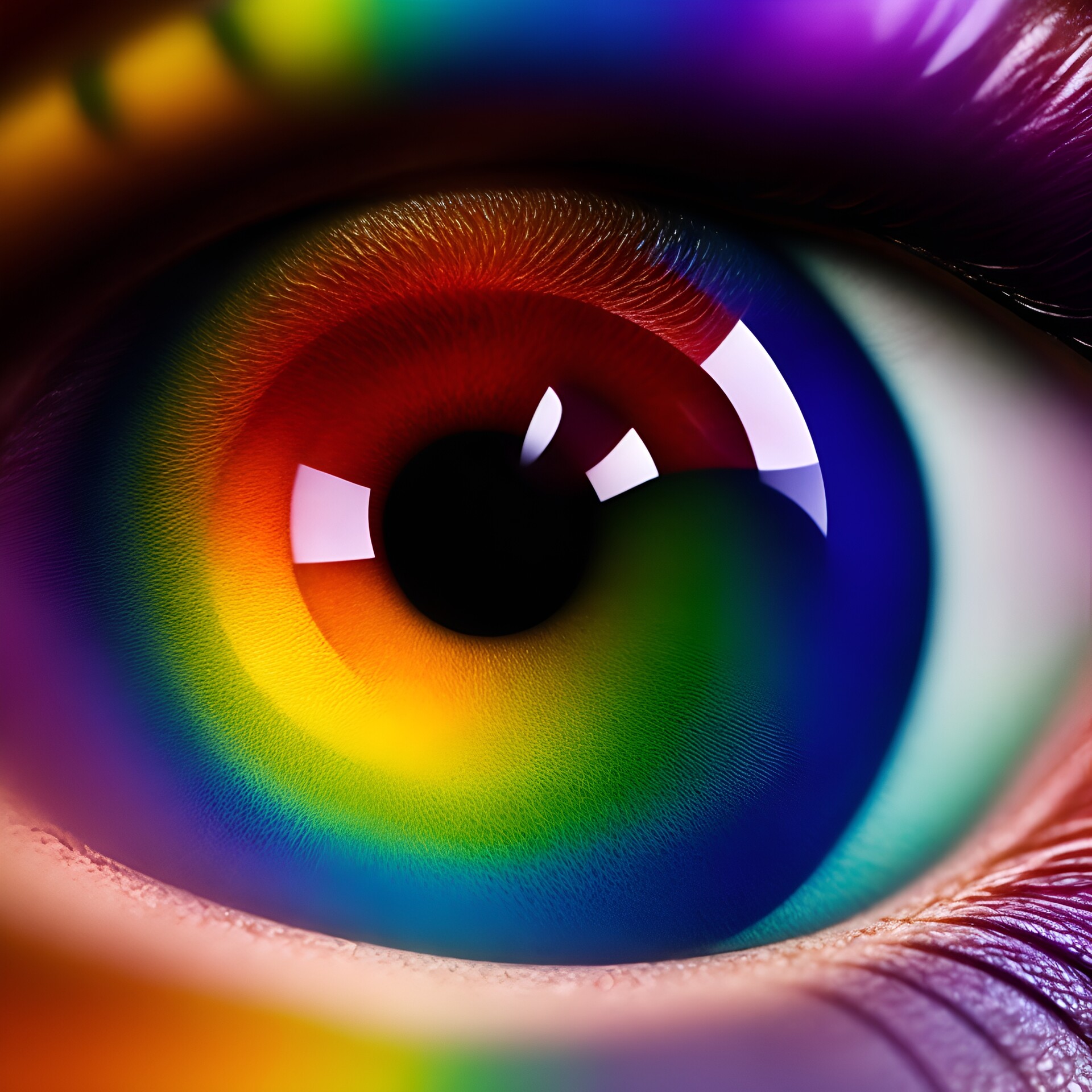ArtStation - CloseUp Rainbow Eye