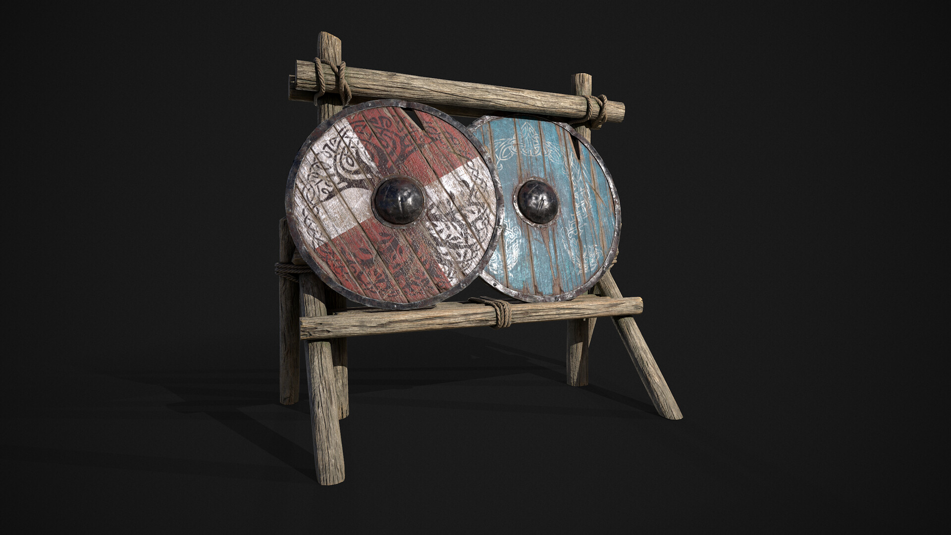 ArtStation - Viking Shield and Shield Rack