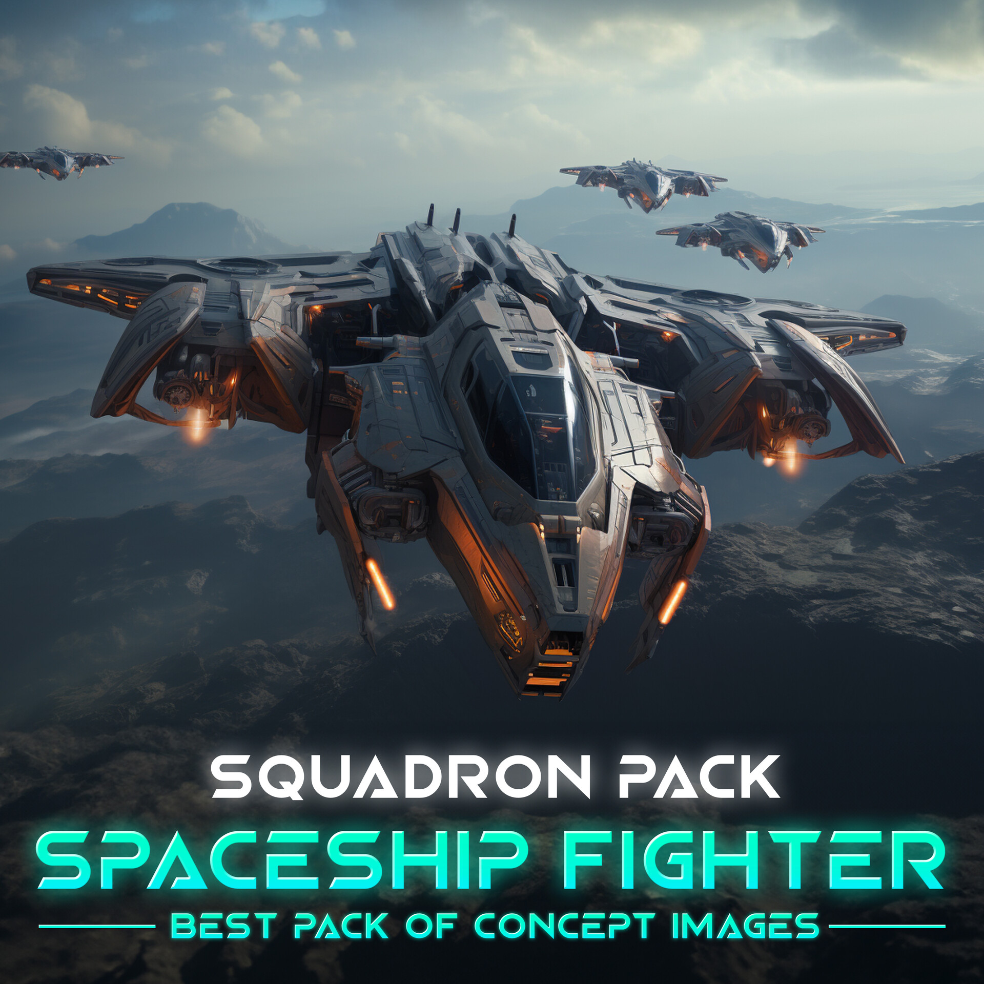 ArtStation - Spaceship Fighter Squadron Pack | 4k Concepts Images | Vol.3
