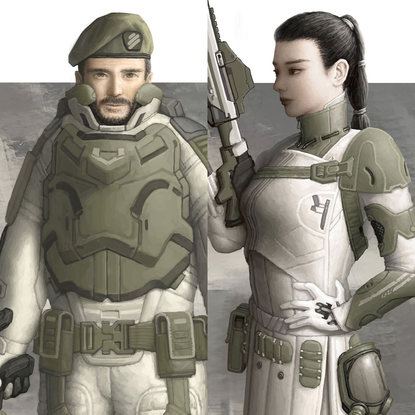 ArtStation - SF shooter characters 2 - soldier