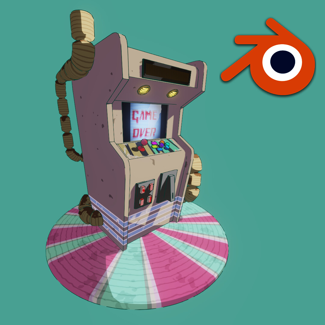 ArtStation - Cel shaded arcade machine