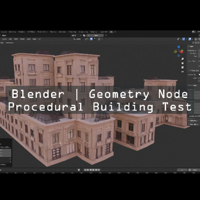 ArtStation - Blender 3.2 | Geometry Node | Procedural Building Test