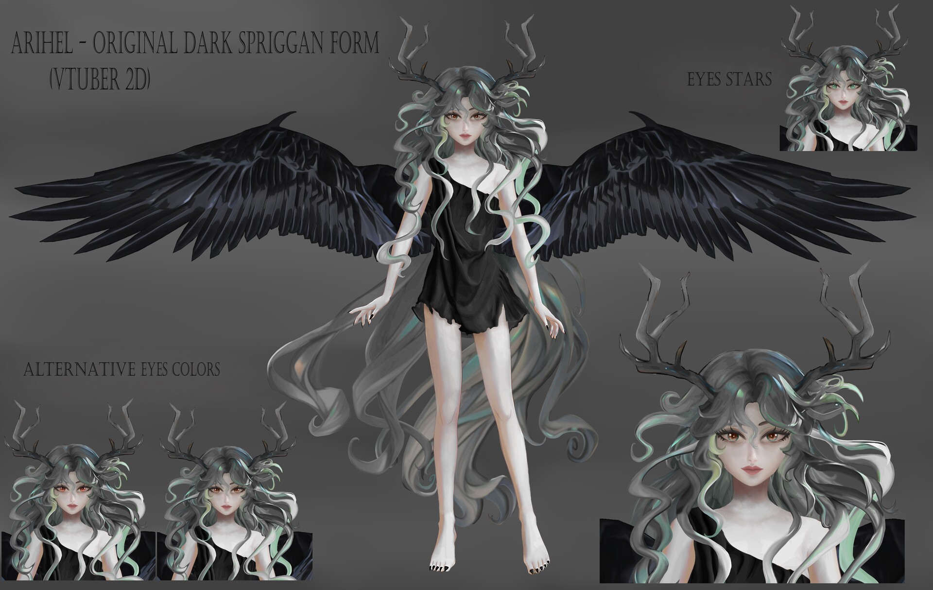 ArtStation - Arihel - Spriggan / Half Vampire 2D - VTuber Project ...