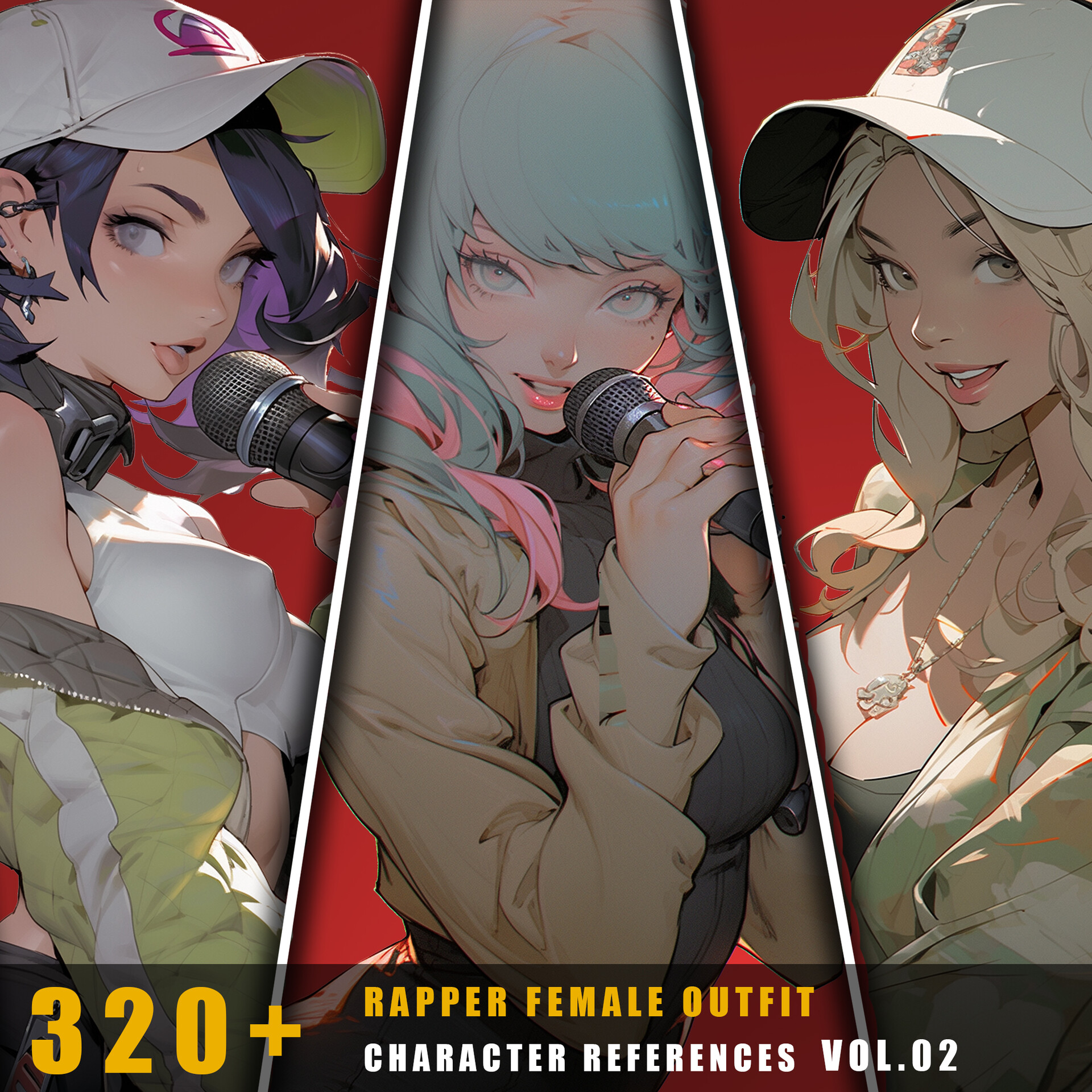 ArtStation - 320+ Rapper Female Outfit - Character References Vol.02