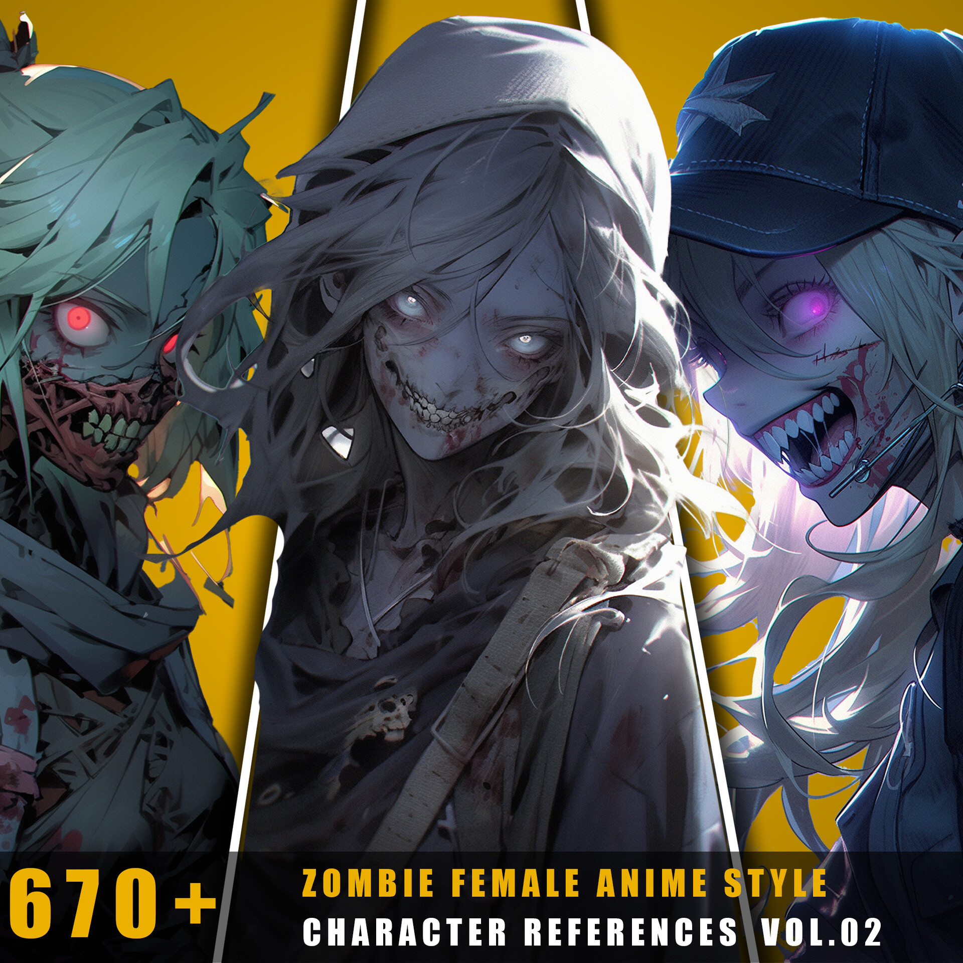 ArtStation - 670+ Zombie Female Anime Style - Character References Vol.02