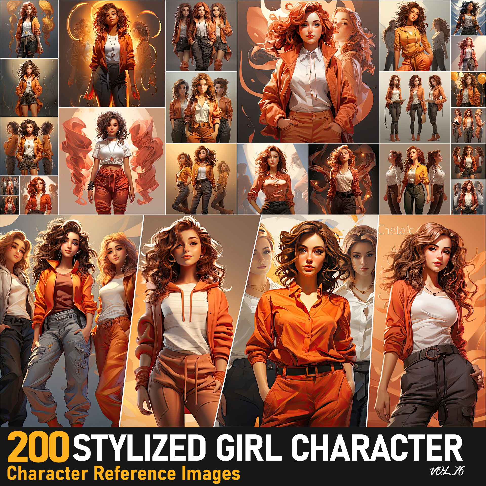 ArtStation - Stylized Girl Character VOL.76|4K Reference Images