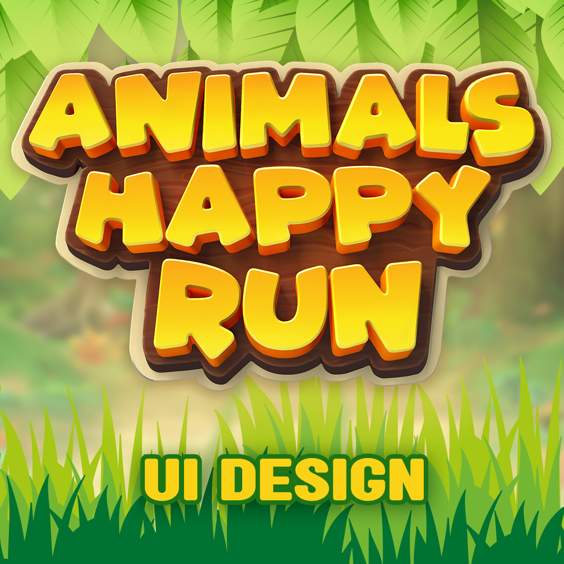 ArtStation - UI/UX mobile game design / Animals Happy Run