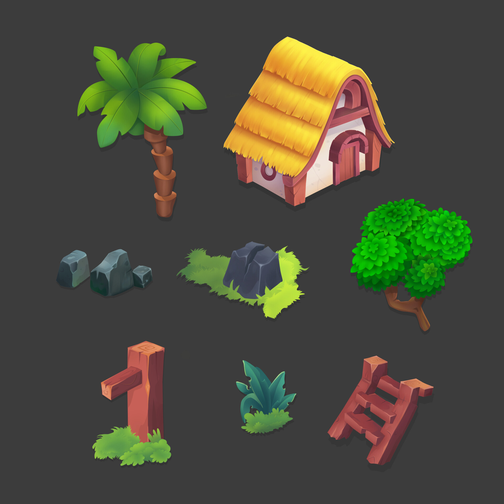 ArtStation - hut with island