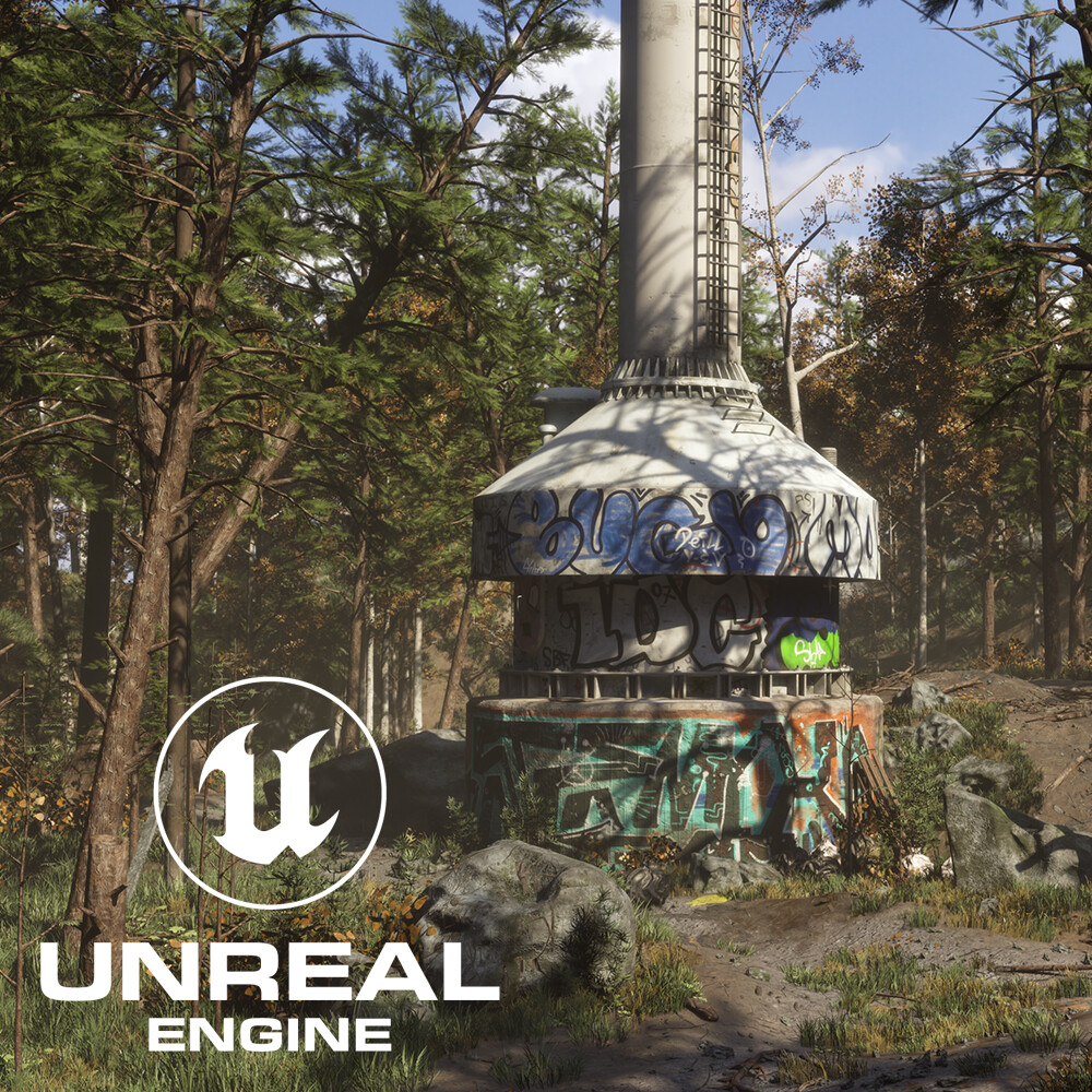 ArtStation - Urban Forest Path | Unreal Engine 5 Game Environment