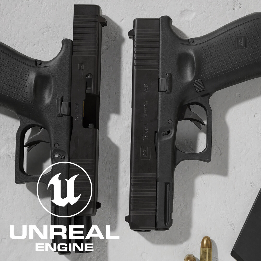 ArtStation - Unreal Engine 5 | Glock 19 Gen 5 Real-time game asset