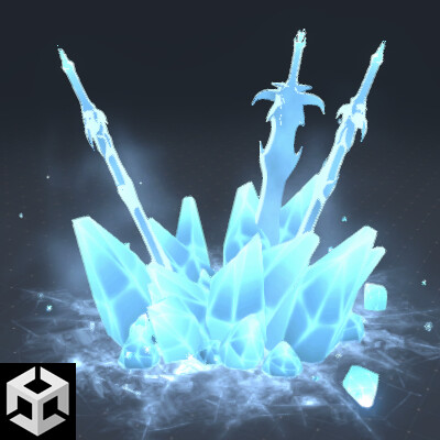 ArtStation - [Unity] Stylized Ice Sword Skill (+Camera Animation)