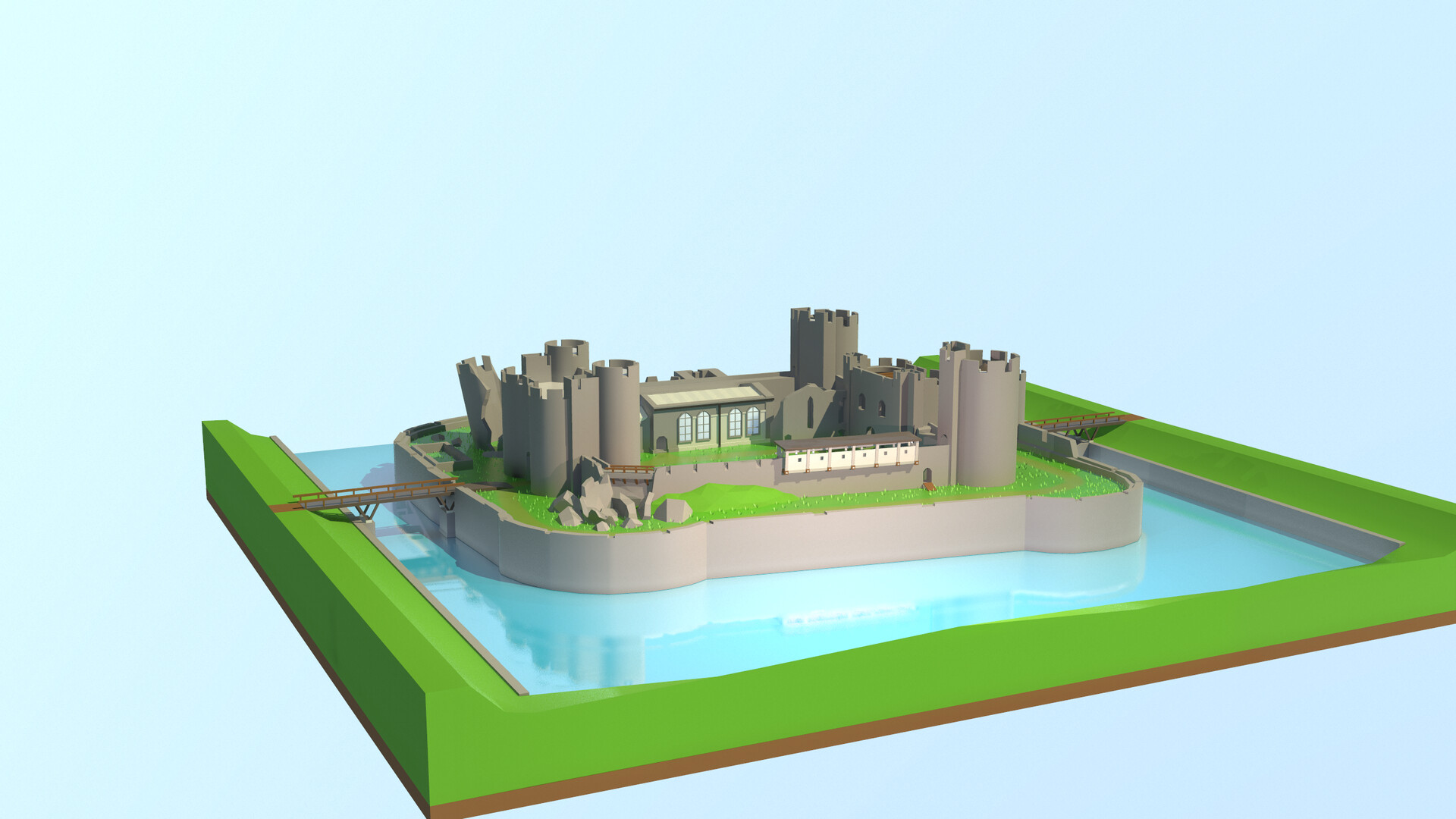 ArtStation - Caerphilly Castle