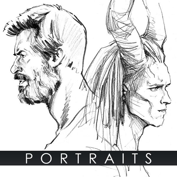ArtStation - Movie Heroes - Portrait Practice - Part 1