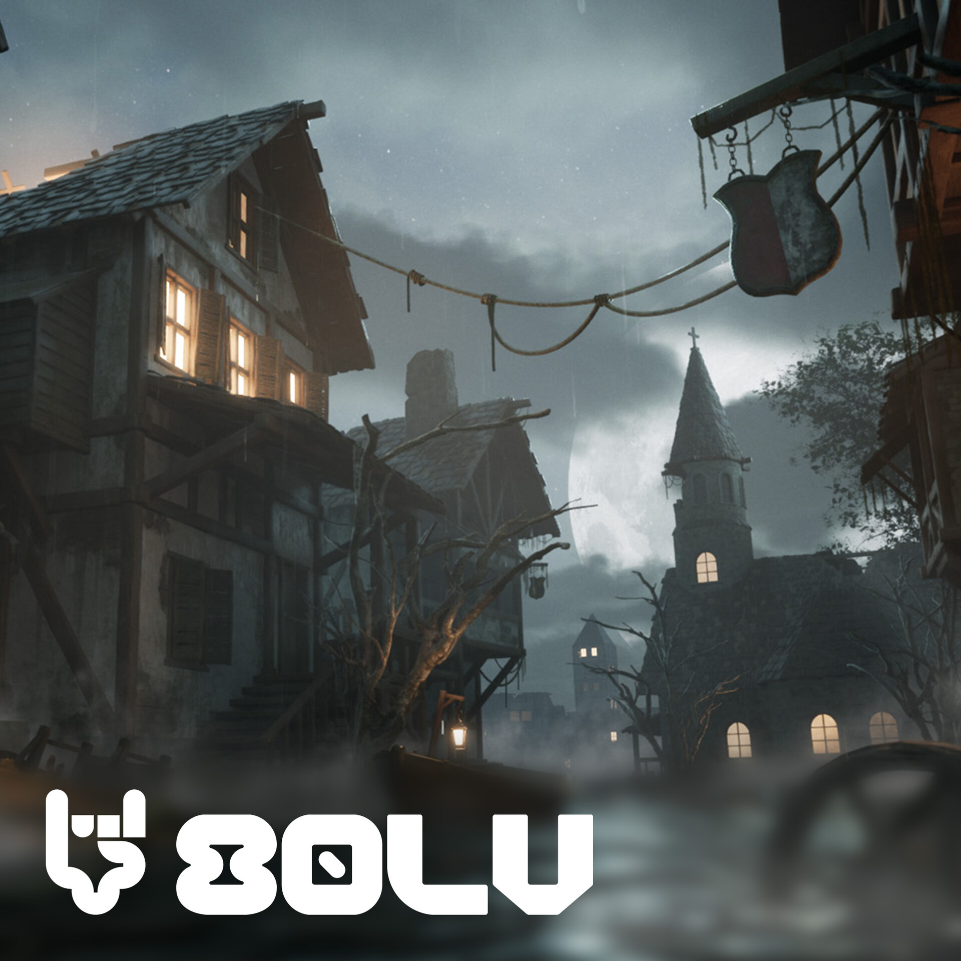 ArtStation - 80 LvL Article Flooded Medieval Town