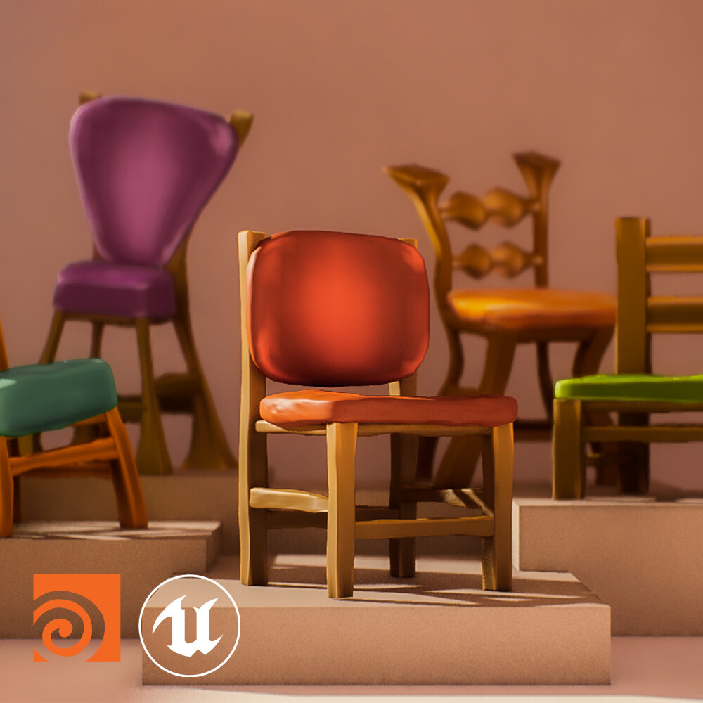 ArtStation - Procedural Stylized Chair (Generic) | Houdini & Unreal