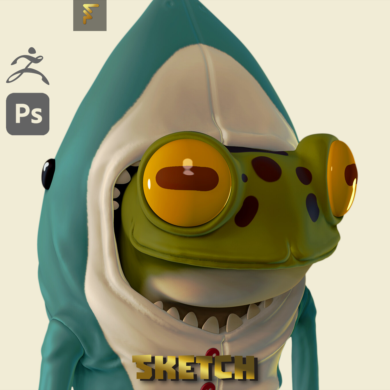 ArtStation - Sketching Stylized Frog Character