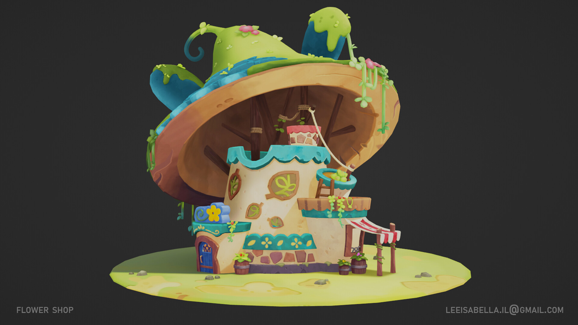 ArtStation - Handpainted Flower shop