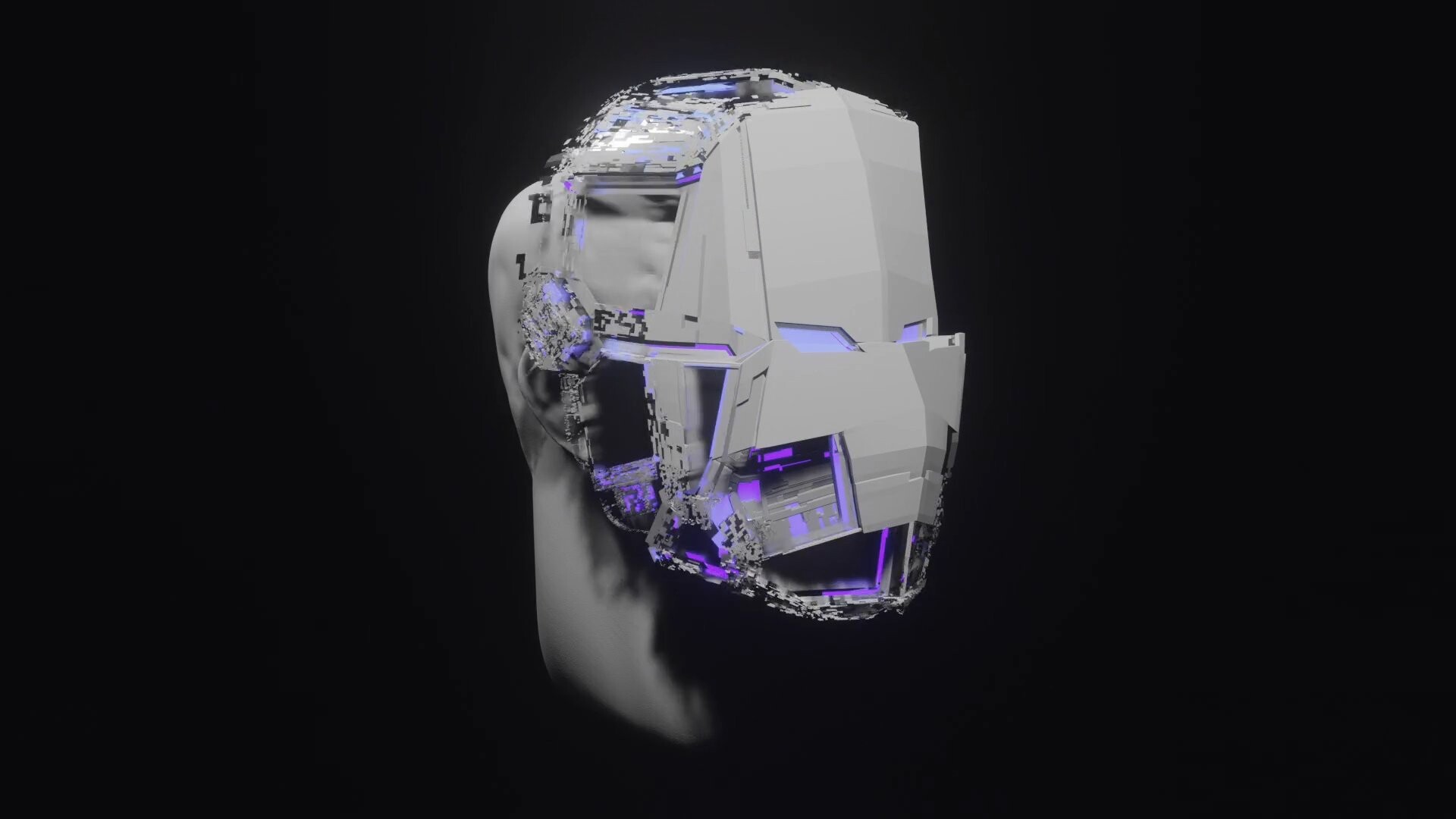 ArtStation - 3D Model Nano-Tech Mask Sci-Fi Robot